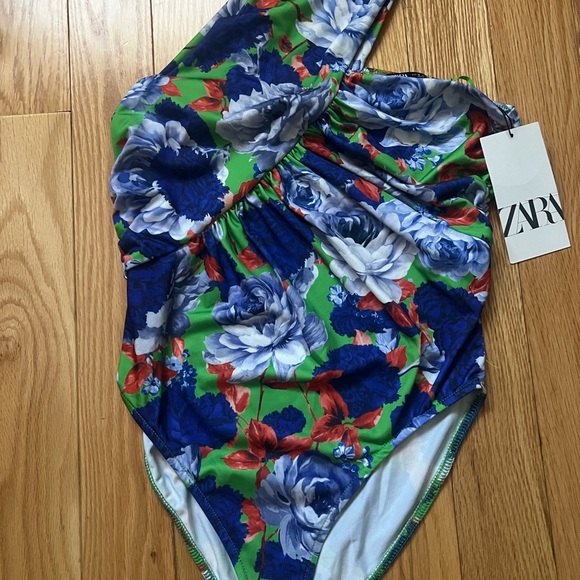 Zara | Swim | Zara Asymmetric Swimsuit Size Medium | Poshmark